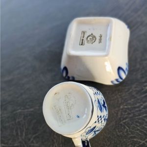 Vintage | Dining | Vintage Gzhel Bowl And Cup Blue White Porcelain ...